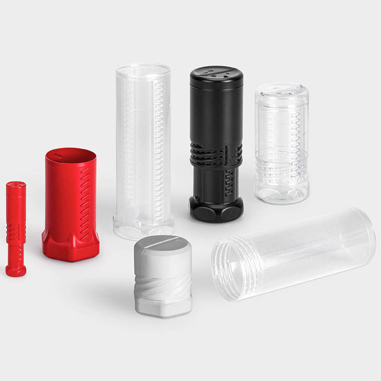 Tube d'emballage en plastique - TwistPack Plus - rose plastic - rond ...