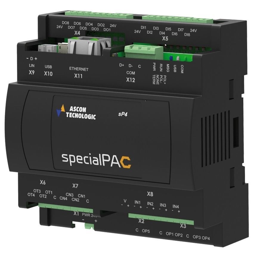 Automate programmable multifonction - SP4 - ASCON TECNOLOGIC - sur rail DIN / à 8 S / à 8 E