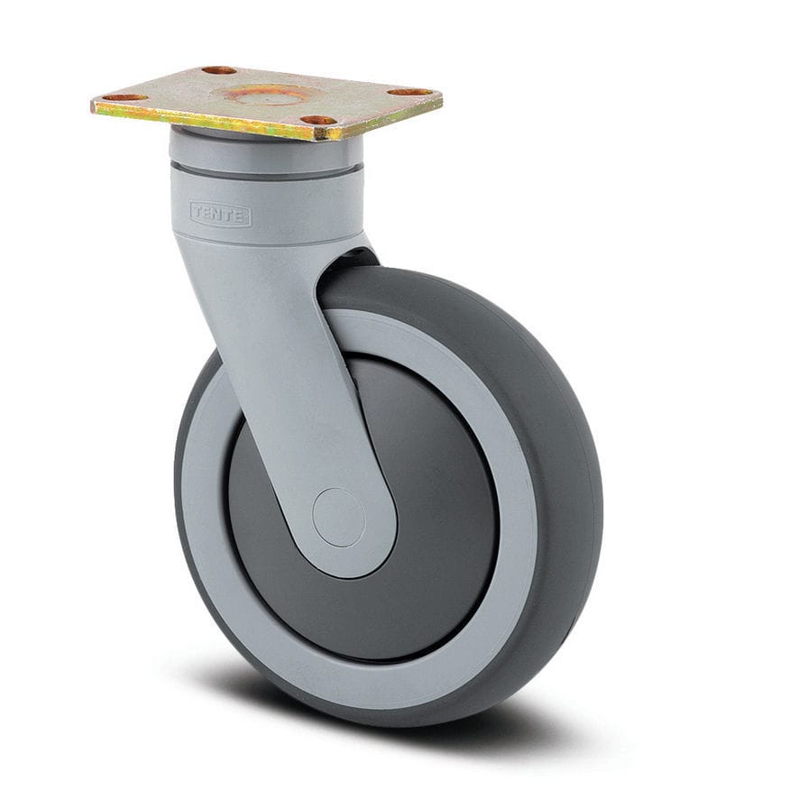 Roulette pivotante - ICS - TENTE ® - à platine / en acier inoxydable