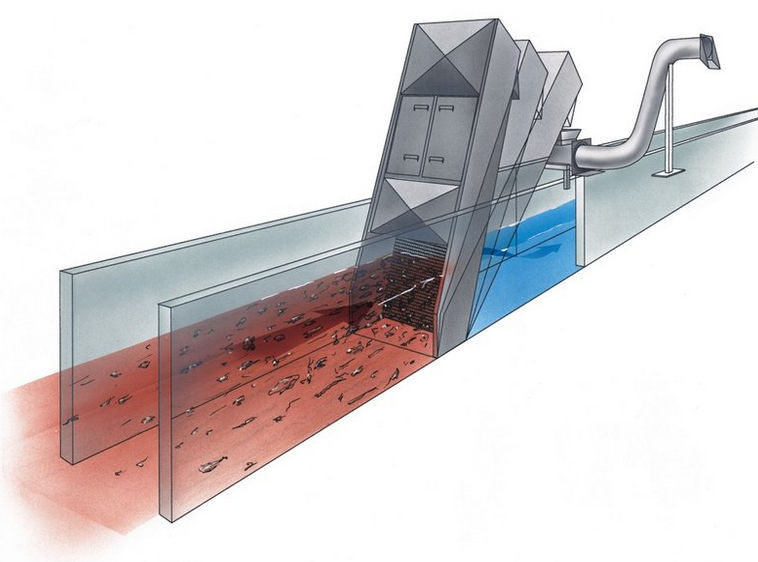 Dégrilleur à escalier - STEP SCREEN® SSF - Huber Technology - pour le traitement des eaux usées ...