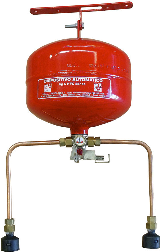 Extincteur fixe - 6 kg, HFC 227 | AUT06002 - Pii Srl - automatique