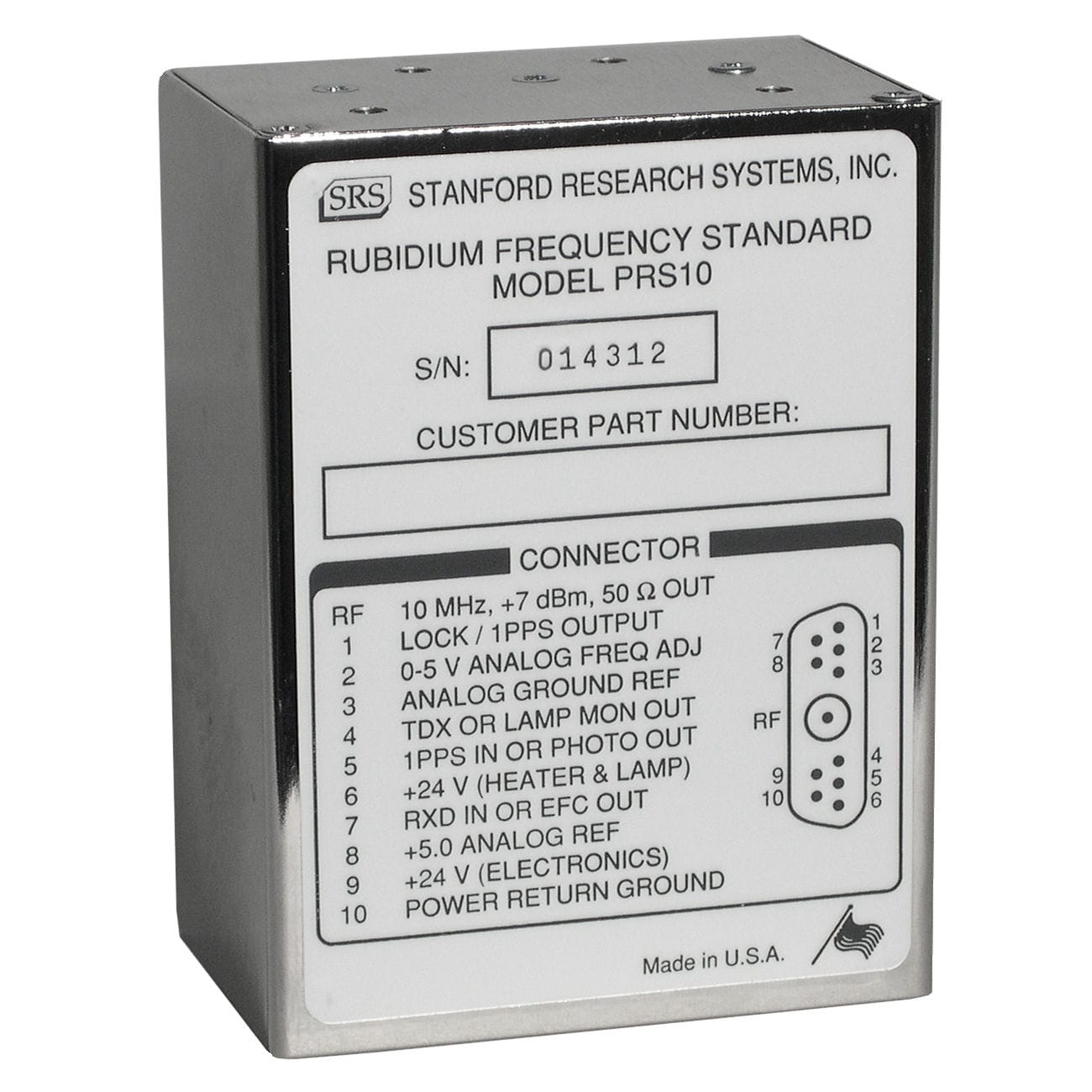 Oscillateur à quartz - PRS10 - Stanford Research Systems - électronique ...