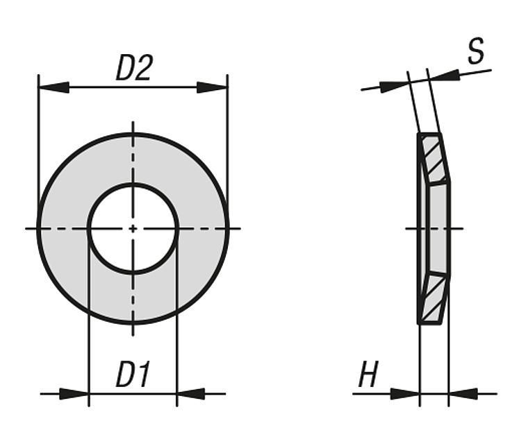 Rondelle ressort conique - 07303 - norelem - Éléments standard ...
