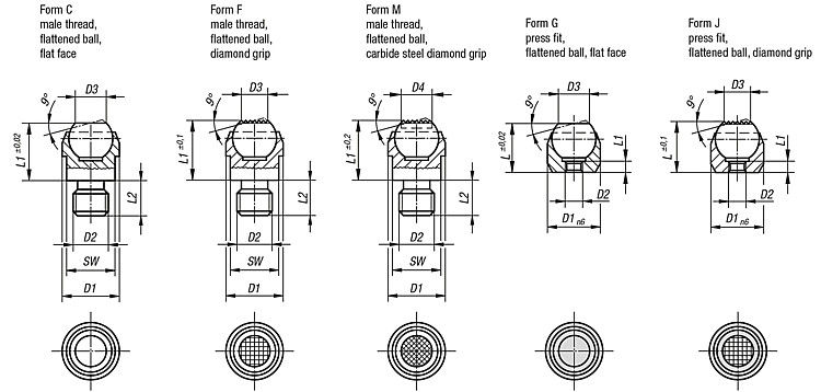 Pion de centrage - 02000 - norelem - Éléments standard mécaniques