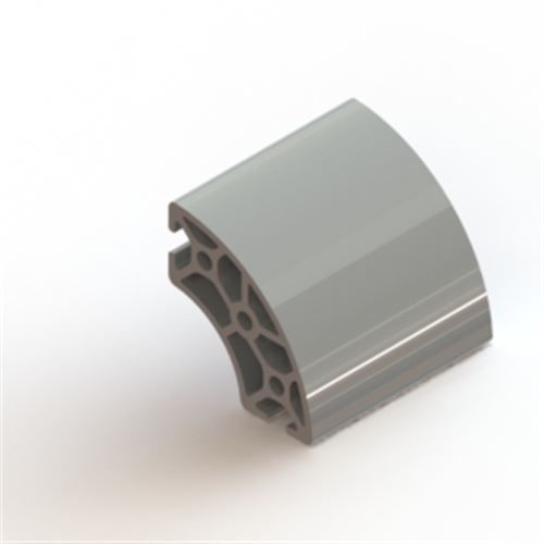 Profilé en aluminium - BASE05E0052 - elcom SAS - rond / léger