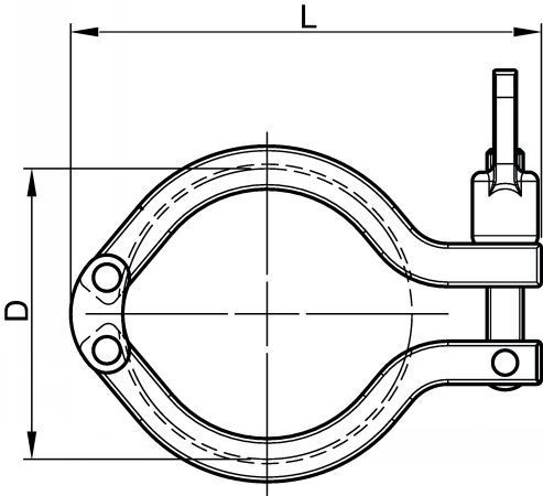 Collier clamp / en acier - 63418 - BENE INOX