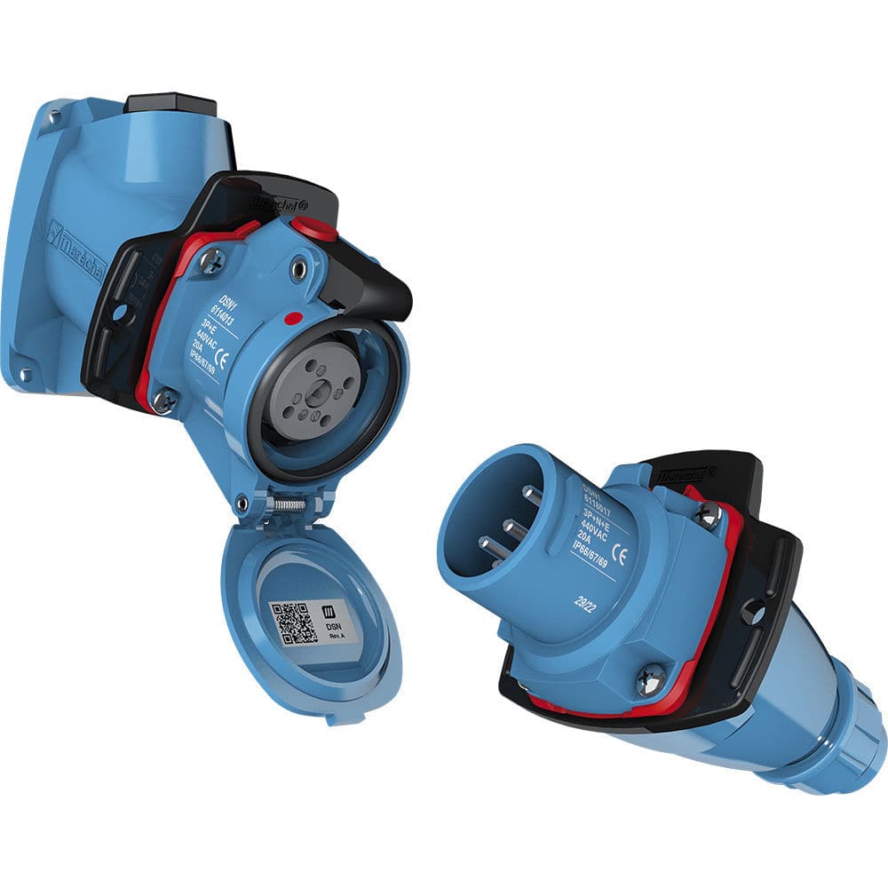 Prise et fiche mobile - DSN1 - MARECHAL ELECTRIC - murale / étanche / IP67