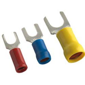 Cosse sans soudure à fourche - B100NRGF series - MECATRACTION - tubulaire / isolée / en cuivre