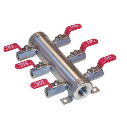 Manifold multivoie - 910 - British Rototherm Co. Ltd - en acier inoxydable / pour gaz / de ...